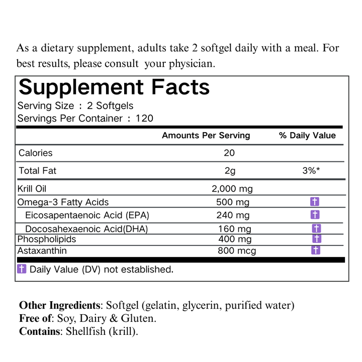 OEM Private Label Krill Oil Softgels,1000mg Per Serving,Rich in Omega ...