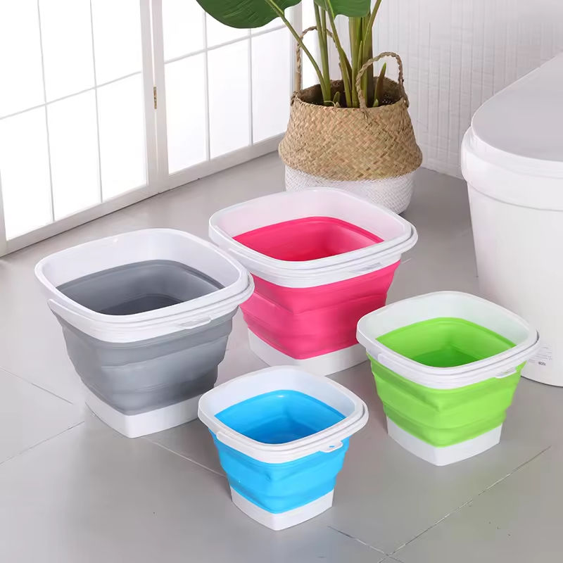 Water Container Space Saving Bucket Collapsible Bucket Square Circle ...