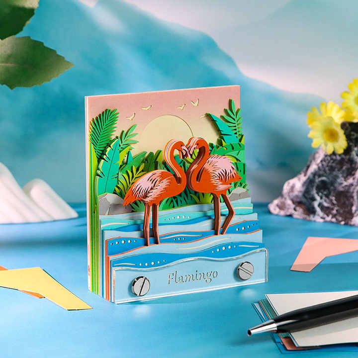 Flamingo 2D Paper Memo Pad for DIY Crafts & Christmas Gifts, ODM