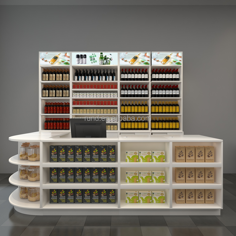 Simple Design MDF Wood Cashier Desks Supermarket & Shopping Mall ...