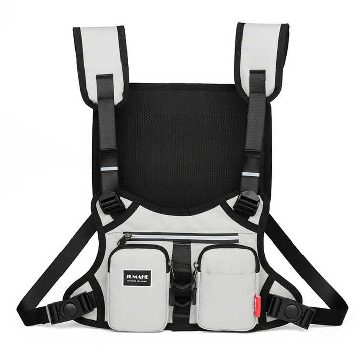 ZR957 Fashion New Tide Tactical Bag Reflective Strip Functional Vest ...