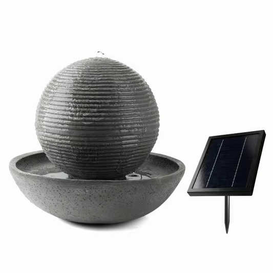 Spherical Water Feature With Solar Charging Outdoor Sphere Fountain ...