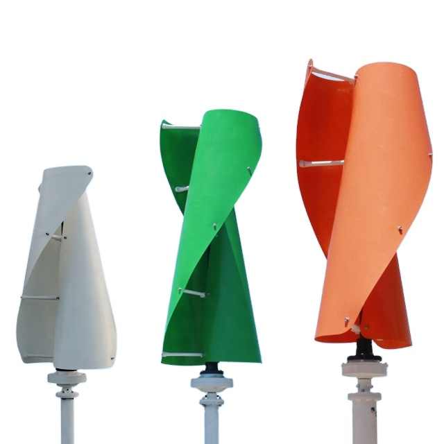 CE Noiseless 48v Maglev Spiral 1kw Home Small Vertical Axis Wind Turbine