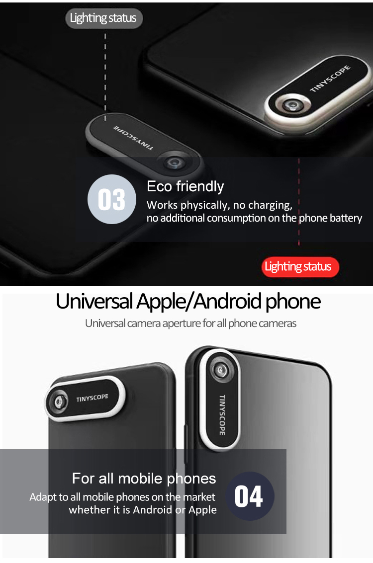 Mobile Phone Microscope 400X Mobile Phone Optical Zoom Camera Lens Products from VinnieVincent ...