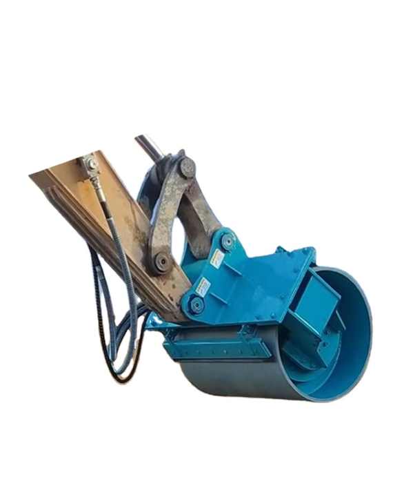 Hydraulic Excavator Drum Compactor Vibratory Drum Compactor for Canal ...