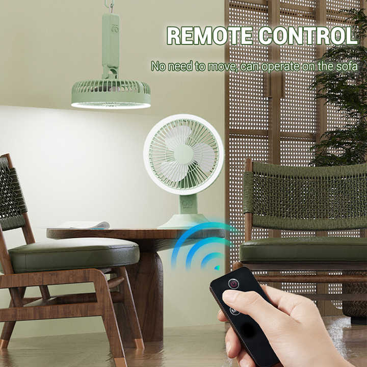 2025 3 In1 Desktop Table Fan Remote Control Rechargeable Ceiling Fan ...