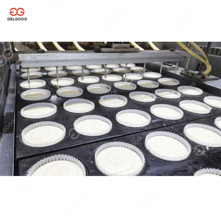 Semi Auto Commercial Madeleine Cream Stuffed Cake Production Cup Cake ...