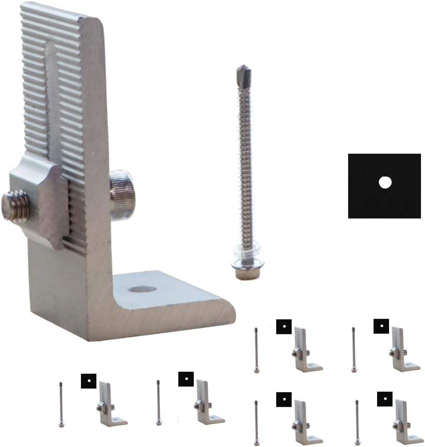Aluminum L Feet Solar Panel Bracket Aluminum 6005-T5 Anodized Mounting ...