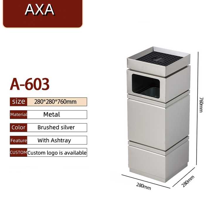 Modern Commercial Shopping Mall Metal Garbage Bin Big Standing Iron ...