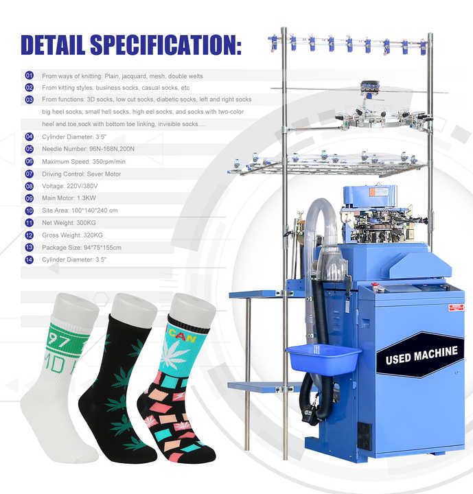 High Quality Automatic Computer Socks Machine Used Socks Knitting ...