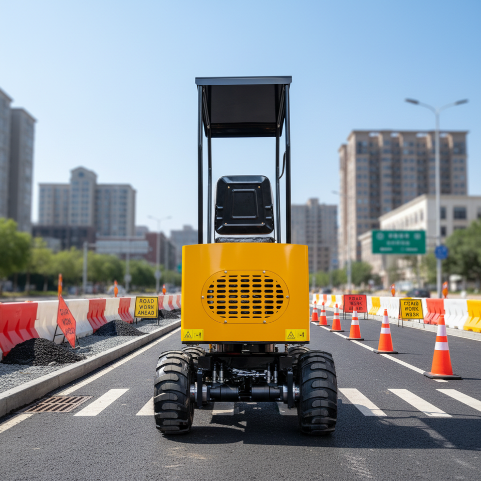 1 Ton Mini Wheel Excavator Hydraulic Small Wheeled Digger for ...