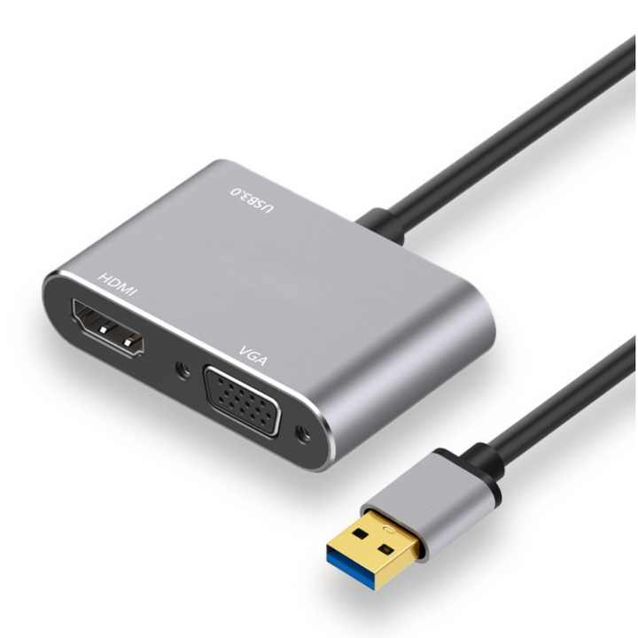 4k USB 3.0 to VGA HDTV Adapter Converter Support HDTV VGA Sync Output ...