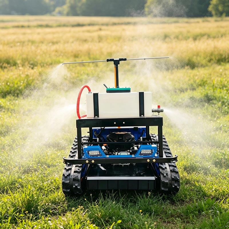 Industrial Remote Control Track Mower with Sprayer for Overgrown Grass ...