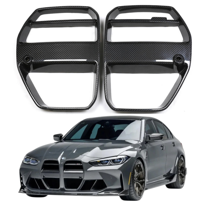 Dry Carbon Fiber Front Grills for BMW M3 & M4 (2021-2024)