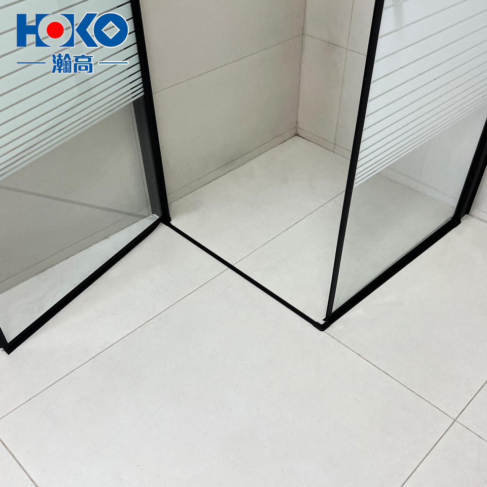 Black Luxury Aluminium Frame Shower Enclosures Minimalist Square Shower ...