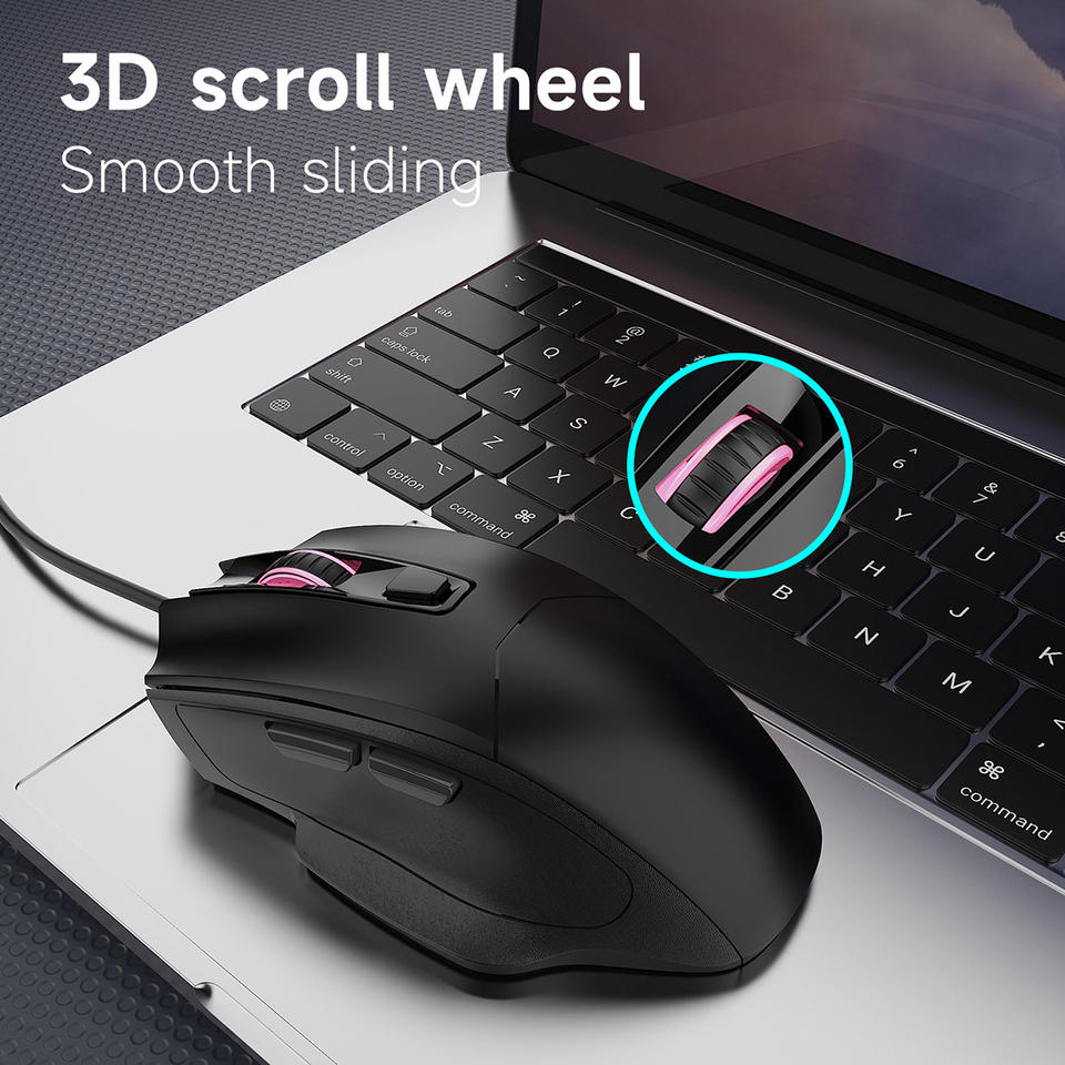 NACODEX NJ05 Wired Gaming Mouse - 3600 DPI & Ergonomic