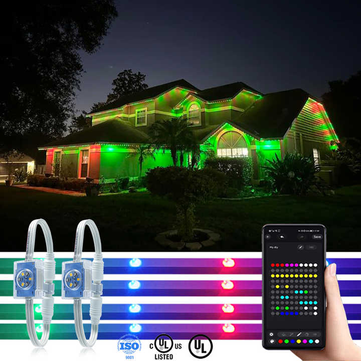 Exterior Led Permanent Holiday Lights Outdoor Waterproof Ip68 Permanent ...