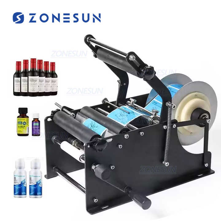 ZONESUN ZS-50P Manual Mineral Water Bottle Labeling Machine