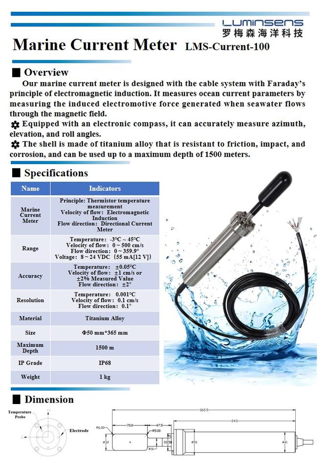 Marine Flow Direction Velocity of Flow Temperature Instruments Testing ...