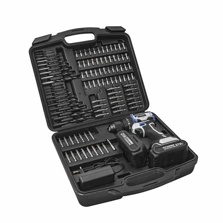 100 Sets Impact Electric Drill Set 21V Lithium Battery Cordless ...