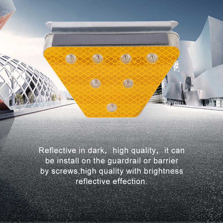 High Quality Trapezoid Guardrail Delineator 7 LED Flashing Solar Road ...
