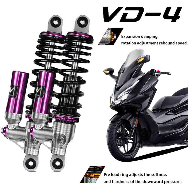 VD4 Inverted Adjustable Rear Shock Absorber Installation Hole Spacing ...