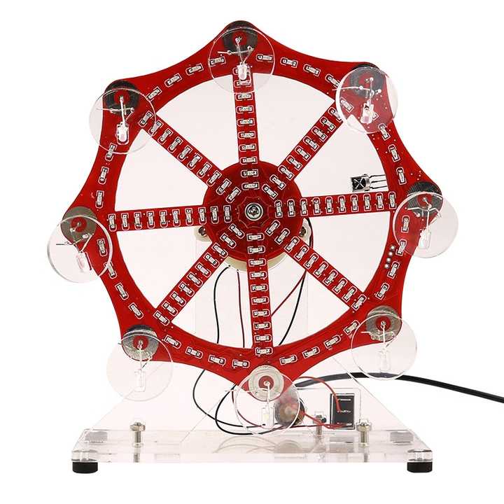 OKYN-G5226 Creative Electronic DIY Ferris Wheel Model Kit with Colorful ...