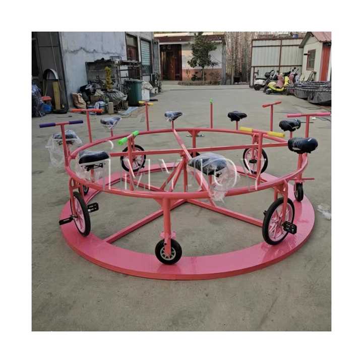 Outdoor Amusement Ride Game Park Commercial 360 Degree Rotating Merry Go Round Spinning Bike ...