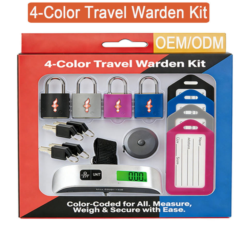 4-Color Travel Warden Kit Travel Essentials Travel Gear Tsa Lock Family ...