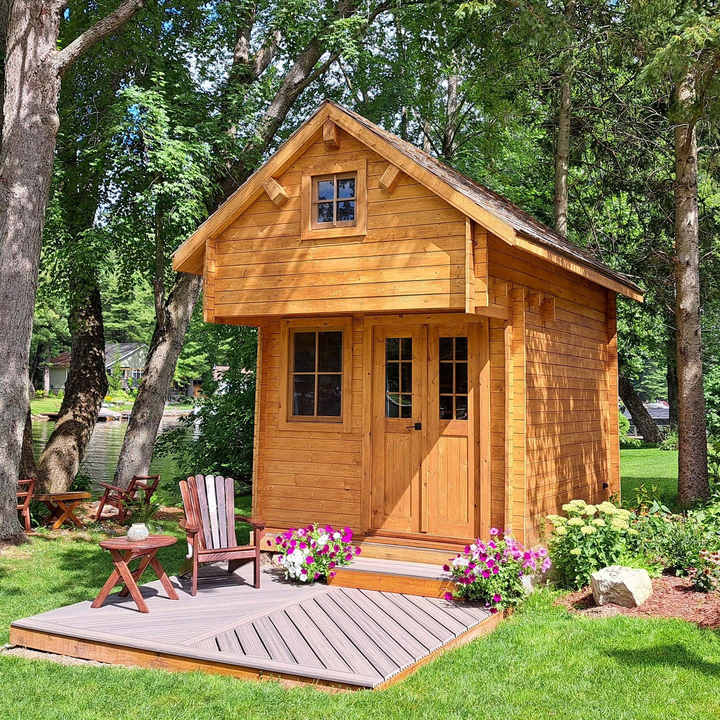Garden Loft Wooden House - Weekender Resort Tiny Log Cabin Kit