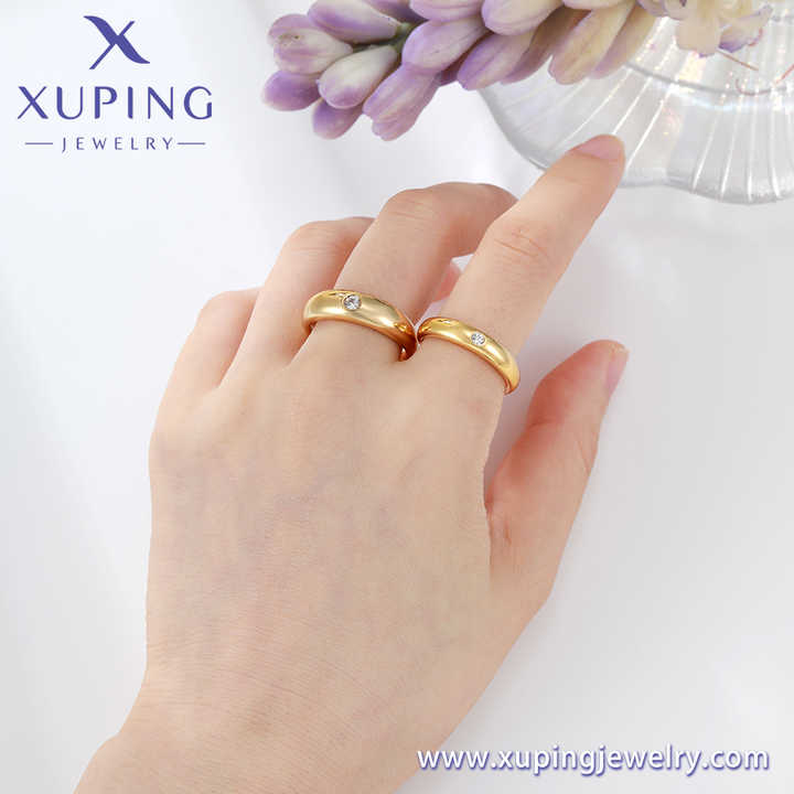 A00509766 XUPING Jewelry Classic Stone 24K Gold Plated Ring Wedding ...