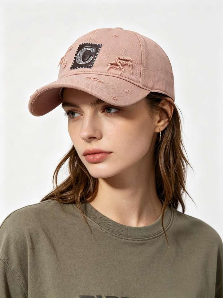 New Perforated Fabric Soft Top Baseball Cap Adjustable Unisex Sports ...