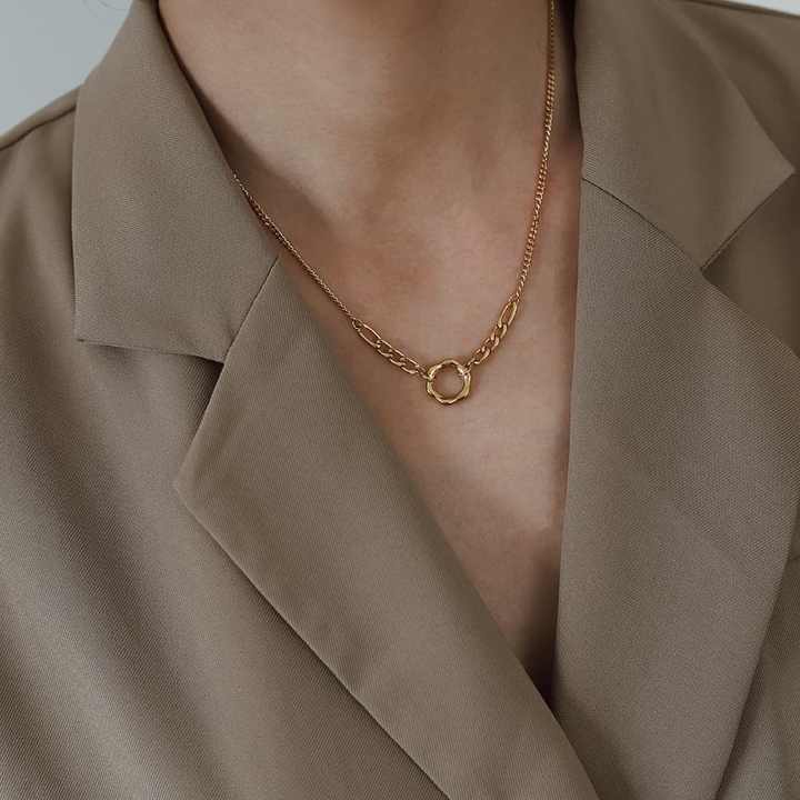 Female Simple Everyday Jewelry Tarnish Free 18k Gold Plated Stainless ...