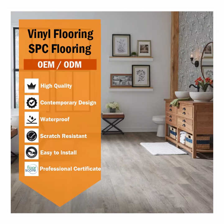 Waterproof Spc Floor 4mm 5mm 6mm 7mm 8mm Piso Lvp Lvt Flooring Luxury ...