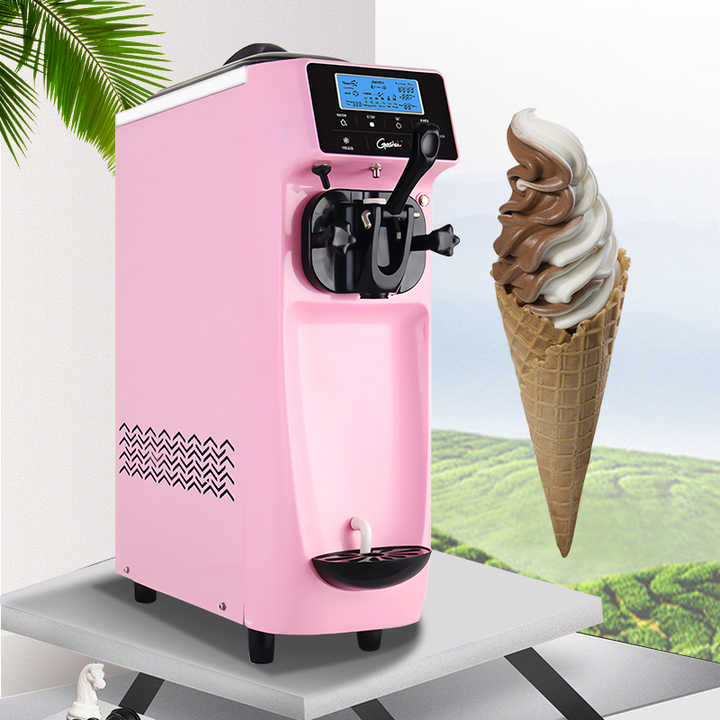 Candy Color Air Pump Automatic Clean Ice Cream Machine