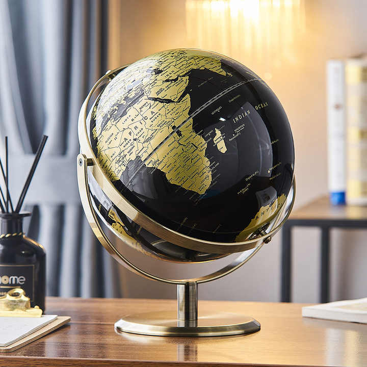 Abstract Rotating Globe Sculpture For Nordic Style Home Decor ...