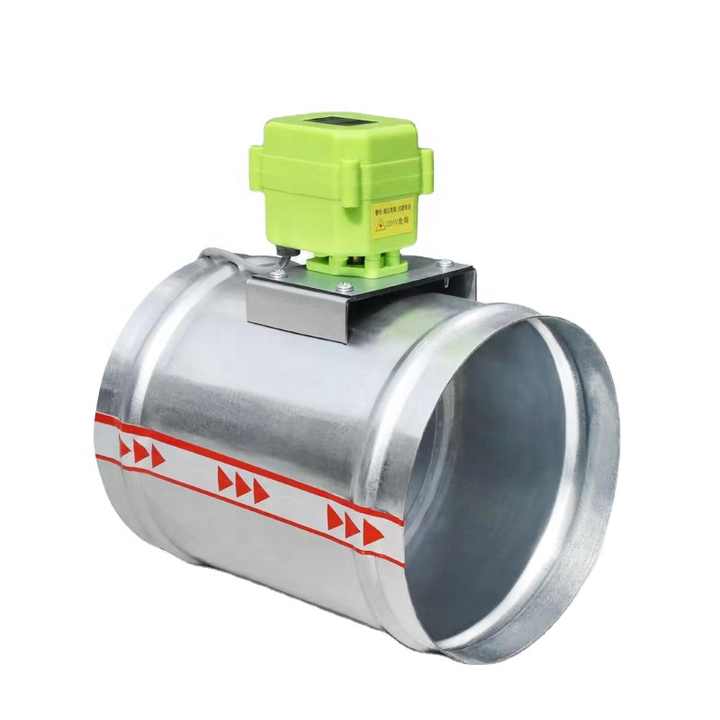 HVAC Ventilation Round Duct Motor Damper Actuated Electric Spring ...