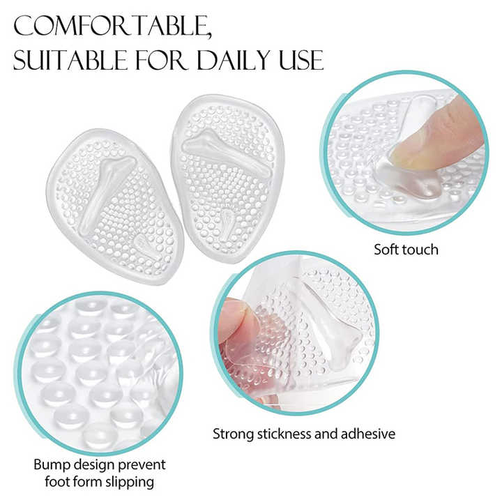 Invisible Adhesive Forefoot Pads - All-Day Foot Relief