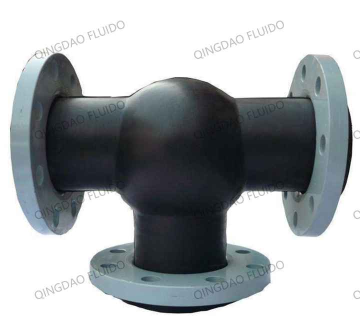 Stainless Steel Flange Rubber Expansion Joint Flexible Connector Flange Connection Single Sphere ...