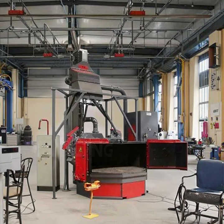 Reliable Quality Rotary Table Shot Blasting Machine Trolley Type for ...