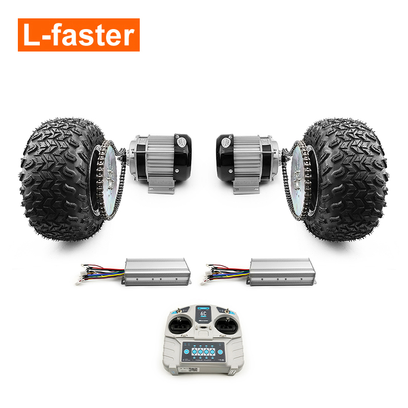 DIY 10 Inch 48V 1000W Electric Trolley Cart with Remote Control Kit