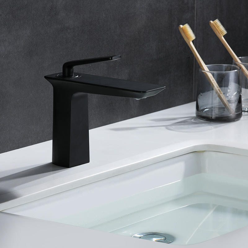 New Design Deck Mounted Gun Black Solid Brass Body Vessel Sink Faucet ...