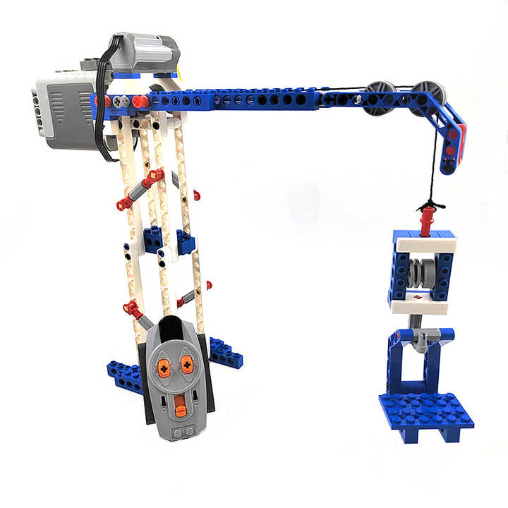 9686 RC APP Program Motor Crane Freight Elevator Car Building Blocks Compatible Legoeds Wedo ...