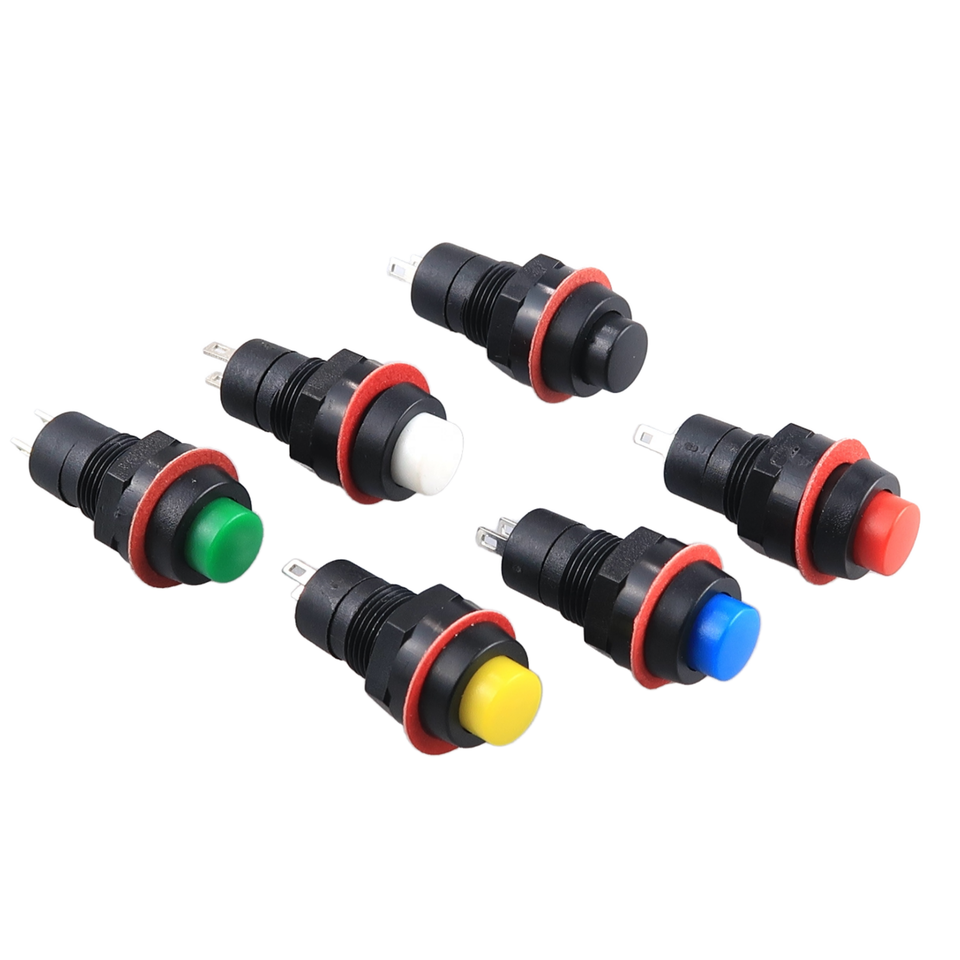 2-Pin Push Button Reset Switch Flat Head Max. 3A Current 250V Max ...