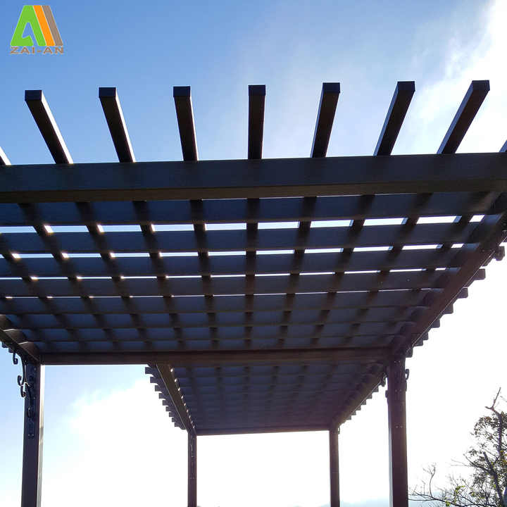 High Durability Bioclimatica Foam Pvc Wooden Louvered Roof Pergola with ...
