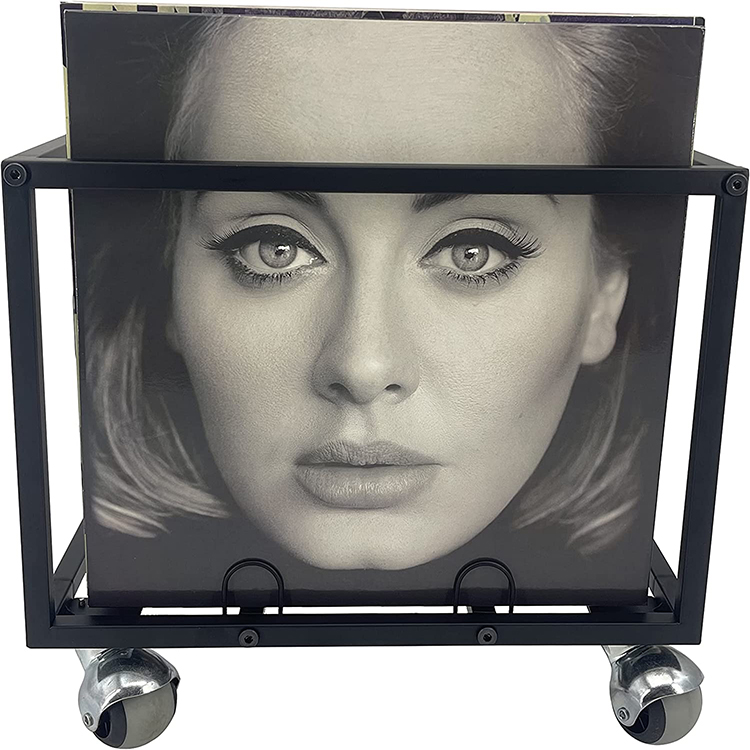 JH-Mech Mobile Vinyl Record Storage Rack High-End Design Quick Assembly ...
