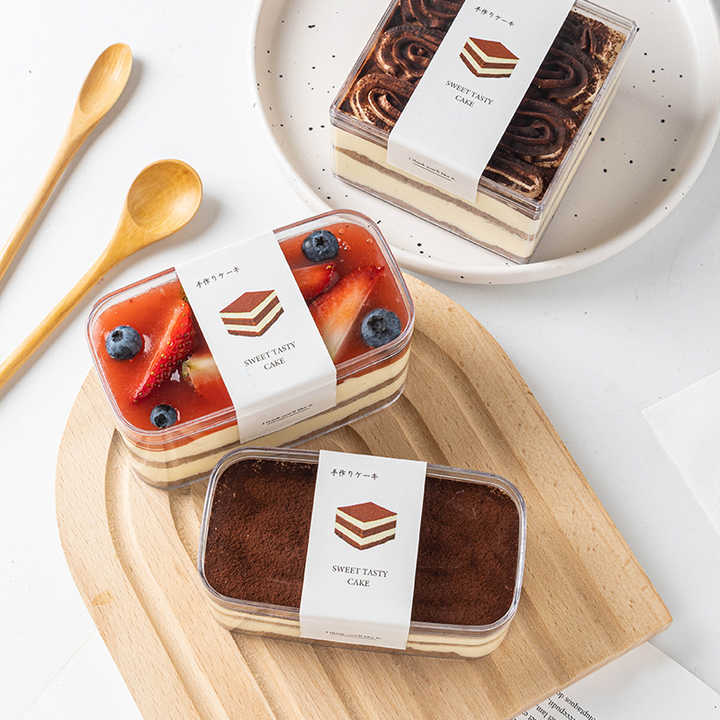 Wholesale Transparent Square Plastic Cup - Dessert Box
