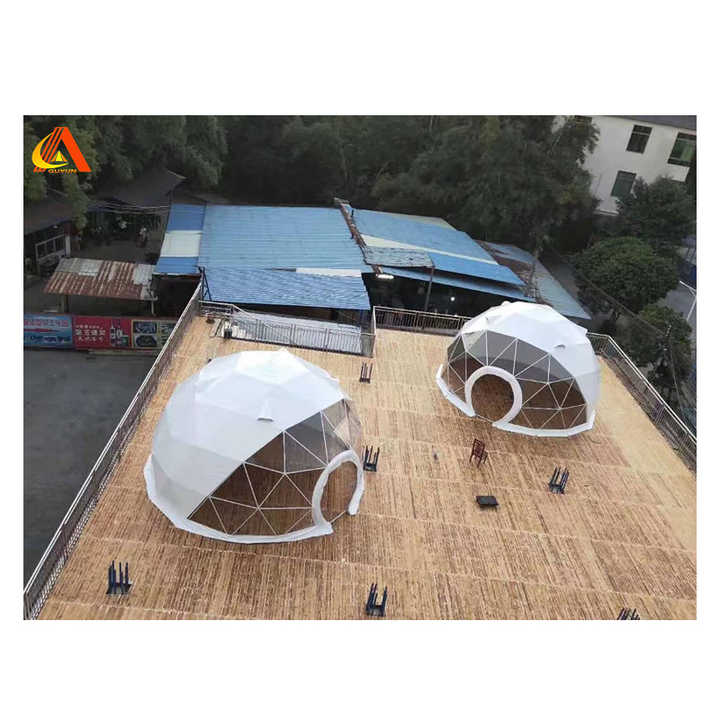 Custom Outdoor Luxury Geodesic Dome Tent With Glass Door/ Bathroom ...
