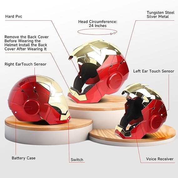 Iron Man Helmet Mask with Voice Command - Fun for All Ages