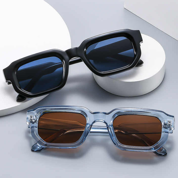 2024 Cross-border Box Sunglasses Retro square Thickened Small Box ...